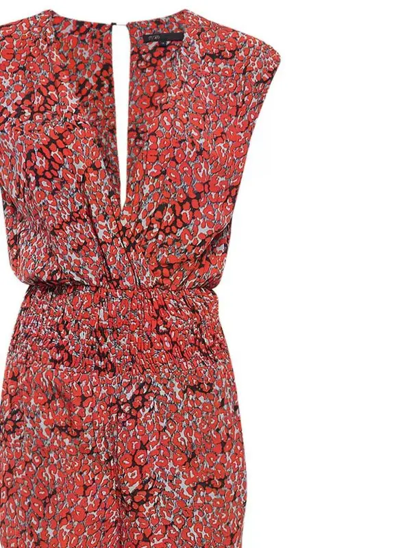 Maje Sleeveless Printed Jumpsuit