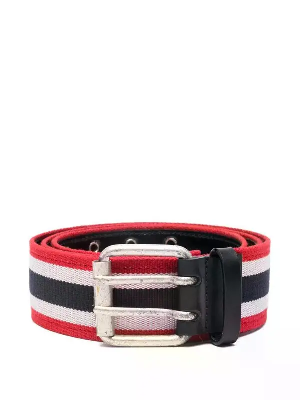 ROMEO GIGLI 1990s Striped Belt - Red Black And White