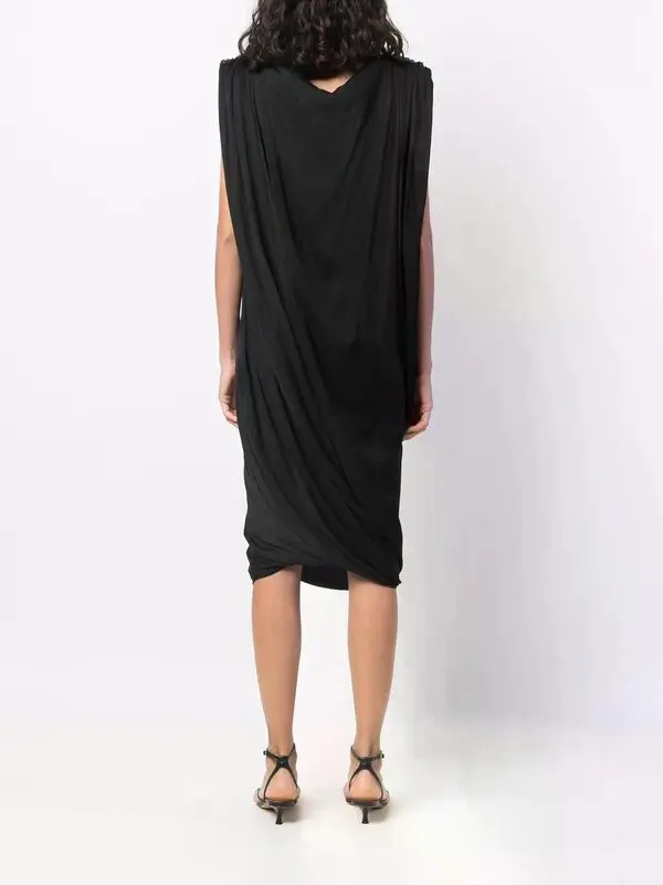 LANVIN 2008 Draped Knee-length Dress