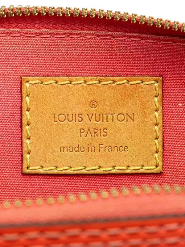 LOUIS VUITTON 2015 Monogram Vernis Alma Bb Satchel - Orange