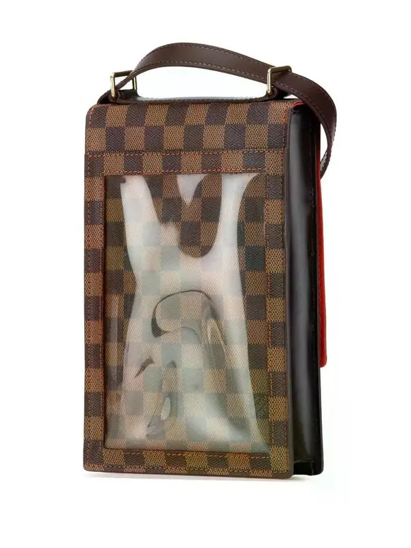 LOUIS VUITTON 2001 Damier Ebene Portobello Crossbody Bag - Brown