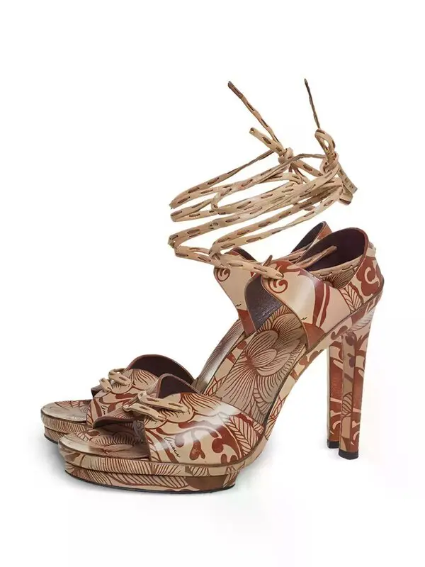 Gucci 110mm Floral-print Sandals