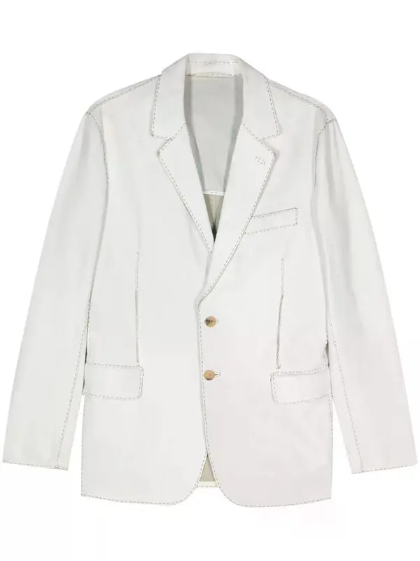 Fendi 2000 Single-breasted Leather Blazer
