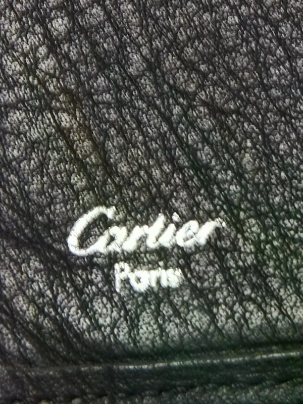 CARTIER Logo-embroidered Leather Wallet
