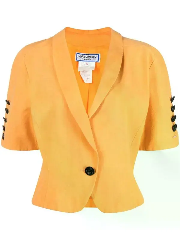 Saint Laurent 1980s Single-breasted Short-sleeved Jacket