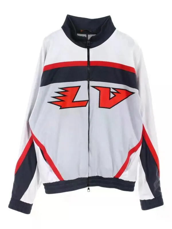 LOUIS VUITTON 2010s Embellished-logo Jacket - White