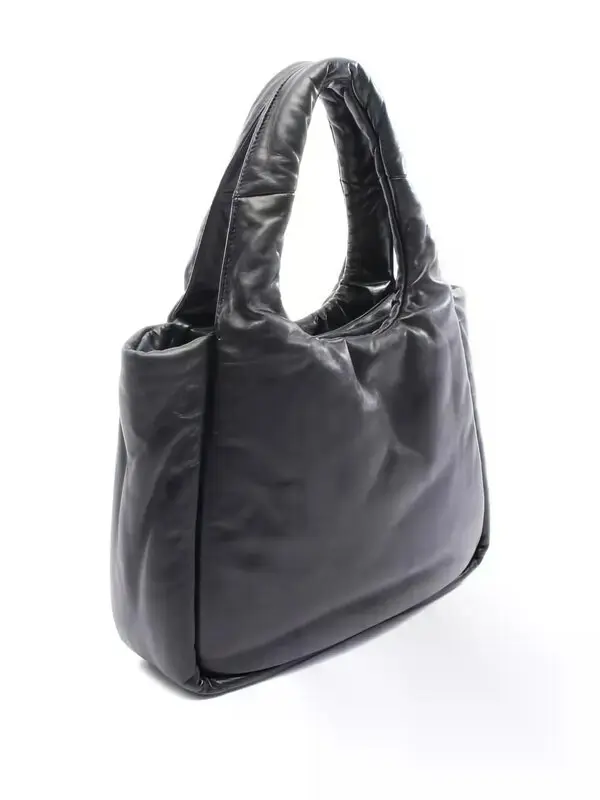 Prada 2010s Triangle-logo Leather Tote Bag