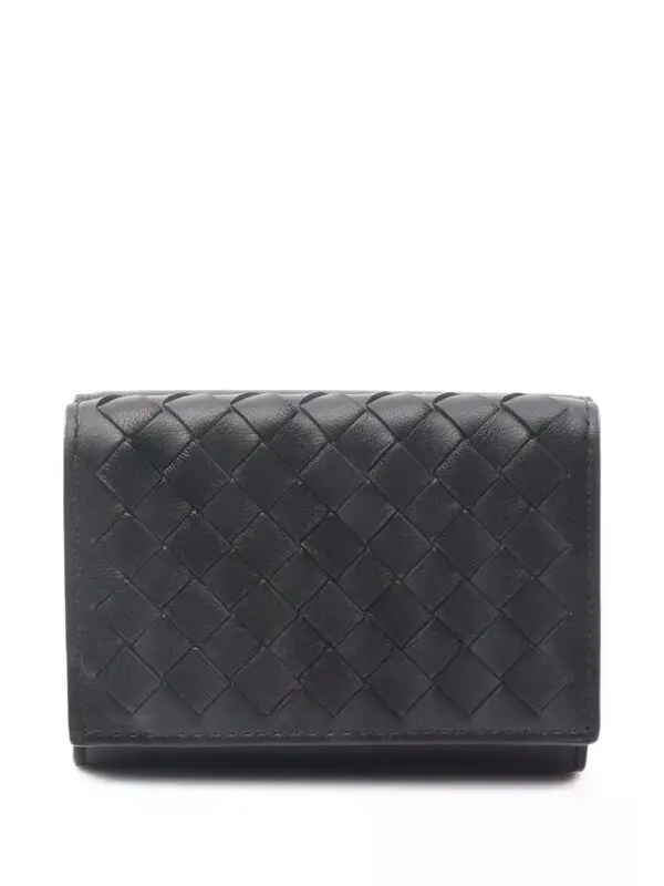 Bottega Veneta 2020s Intrecciato Leather Wallet - Black