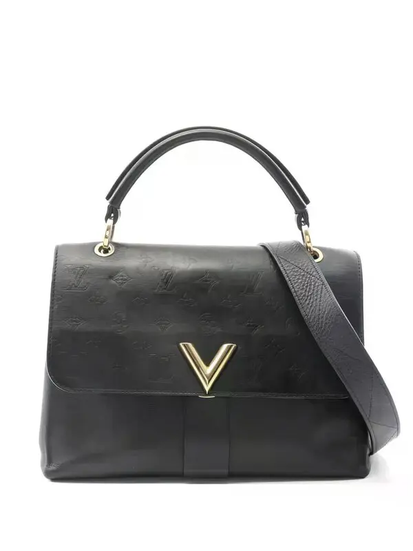 LOUIS VUITTON 2017 Monogram Embossed Leather Handbag