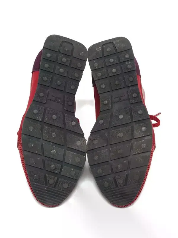 Balenciaga Race Runner Leather Mesh Sneakers - Red
