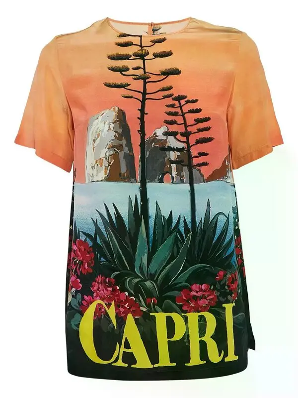 Dolce & Gabbana Silk Short-sleeve T-shirt - Orange