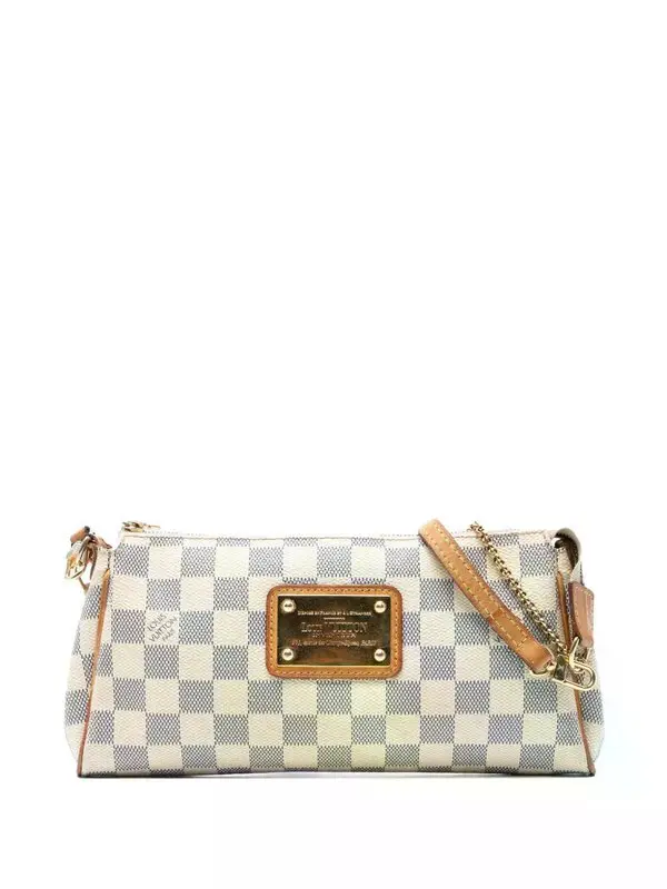 LOUIS VUITTON 2010 Damier Azur Eva Satchel - White