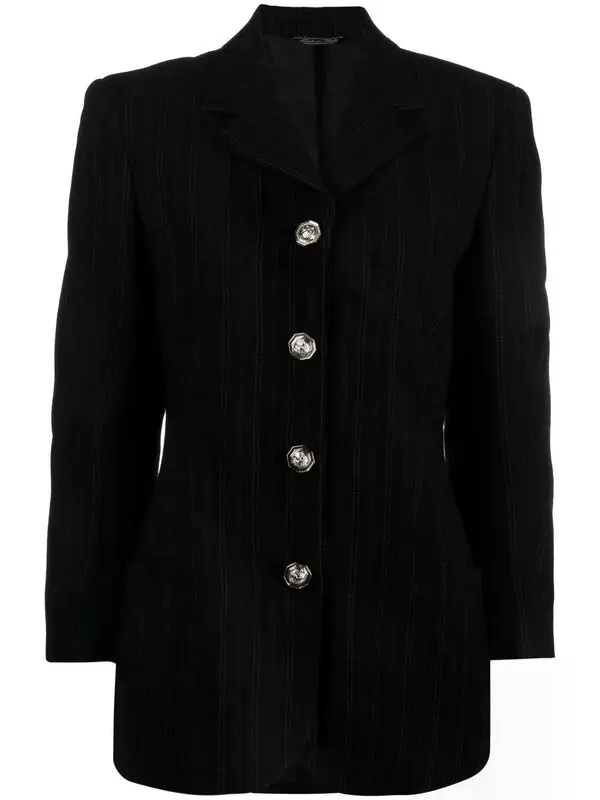 Versace 1990s Pinstripe Single-breasted Blazer