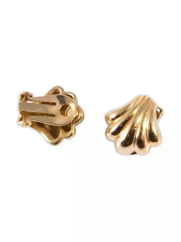 Dior 1990s Shell Clip-on Earrings