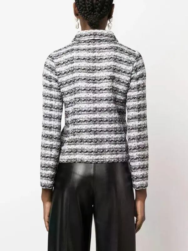 Valentino Garavani 2000s Woven Jacket With Pussy-bow Collar