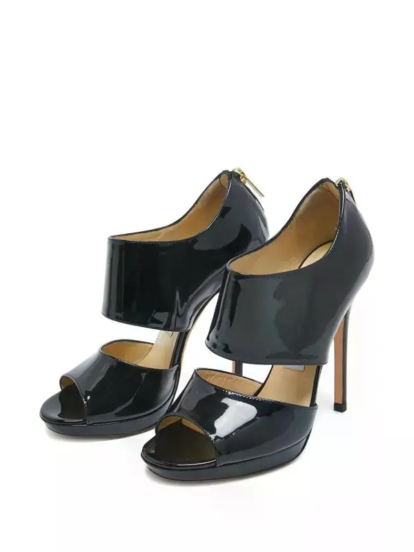 JIMMY CHOO 2023 120mm Patent Leather Platform Sandals