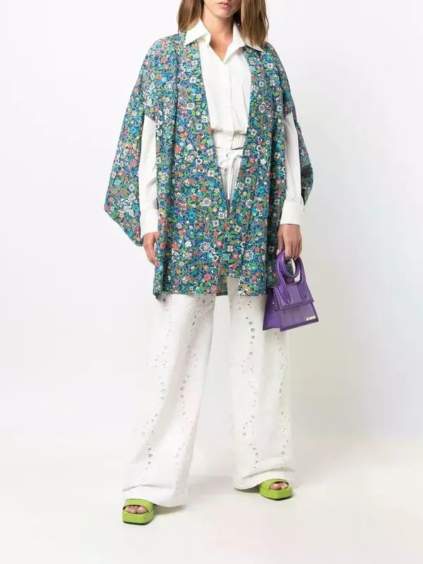 A.N.G.E.L.O. VINTAGE CULT 1970s Floral Split-sleeved Coat