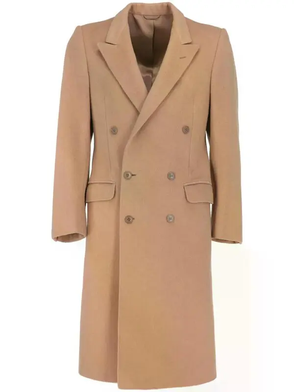 A.N.G.E.L.O. VINTAGE CULT 1970s Double-breasted Wool-cashmere Coat - Neutrals