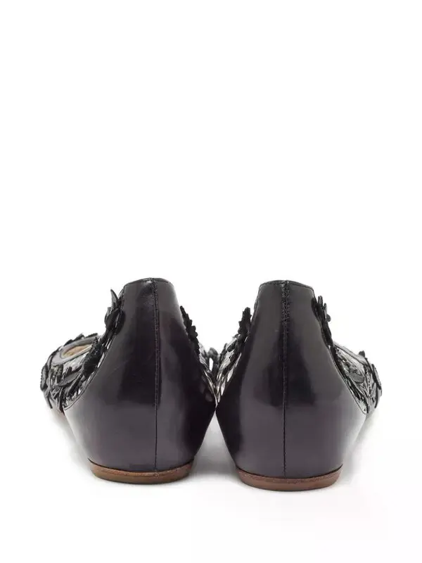 Dior Floral-appliqué Flat Pumps