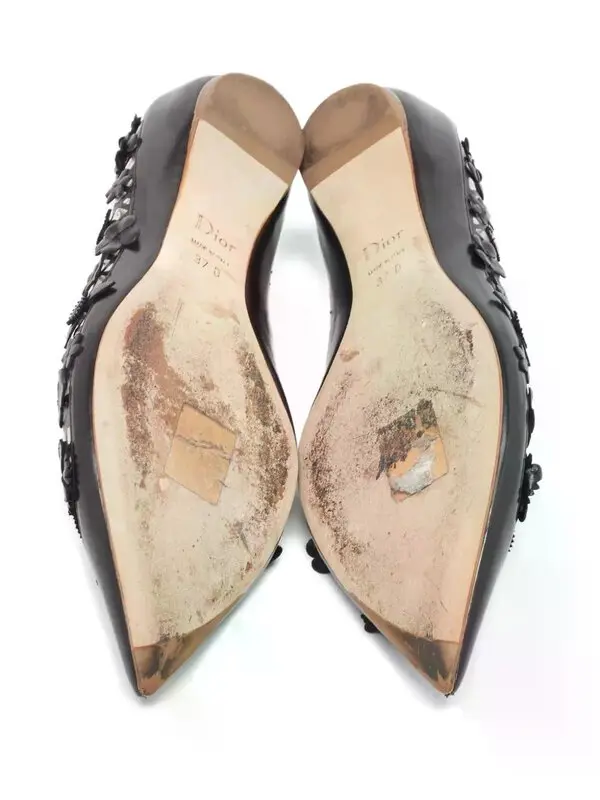 Dior Floral-appliqué Flat Pumps