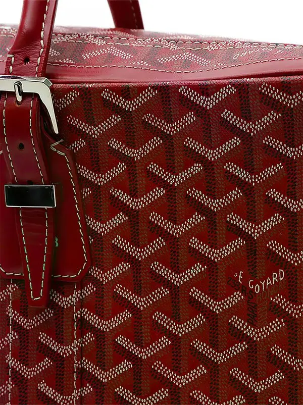 Goyard Goyardine Zipped Suitcase - Red