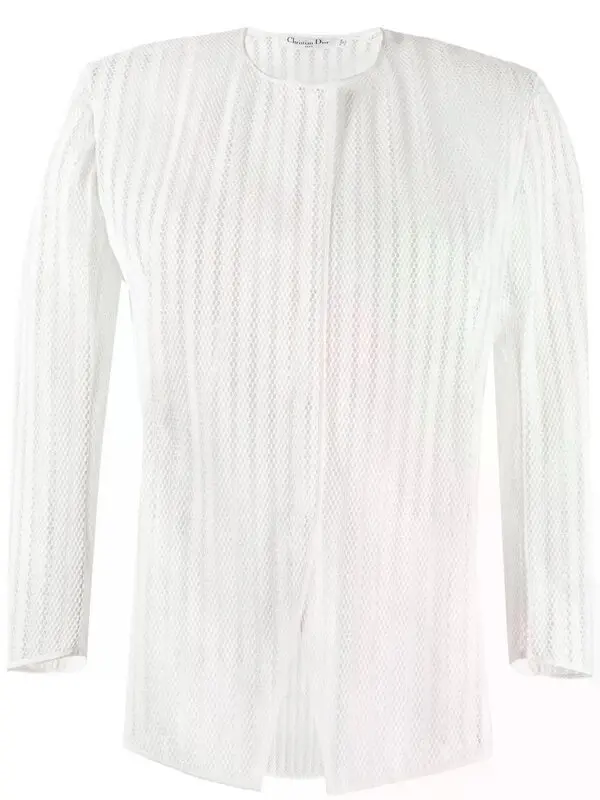 Dior 1990s Cut-out Sheer Jacket - White