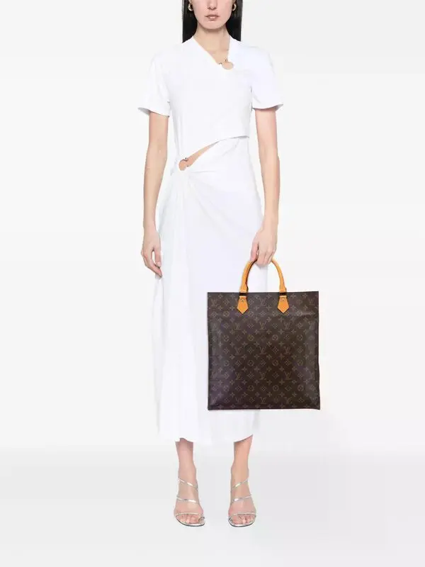 LOUIS VUITTON 1990 Monogram Sac Plat Tote