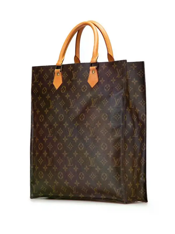 LOUIS VUITTON 1990 Monogram Sac Plat Tote