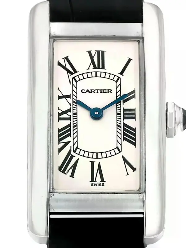Cartier 2000 18k Gold Tank Américaine 19mm - White