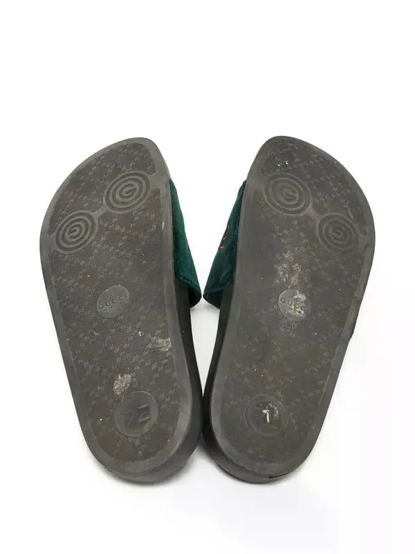 Gucci Velvet Flat Sandals