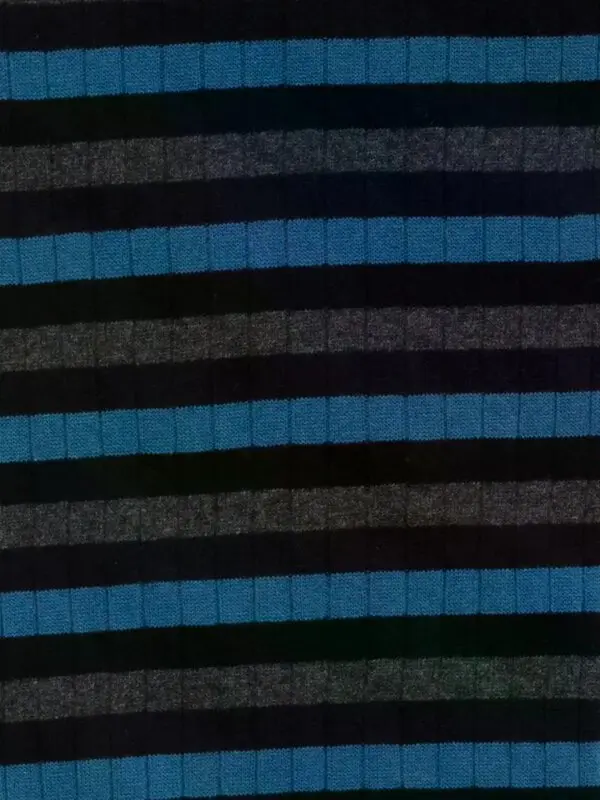 Dolce & Gabbana 2000's Striped Fringed Wool Scarf