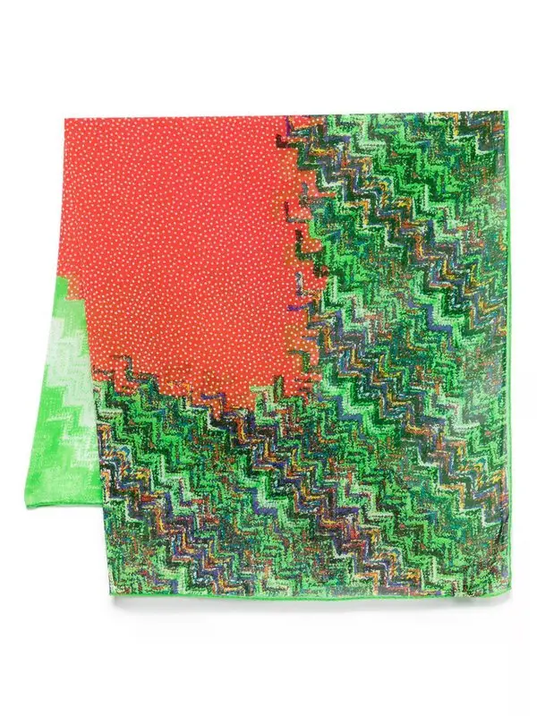 Missoni 2000s Mix-print Scarf - Green