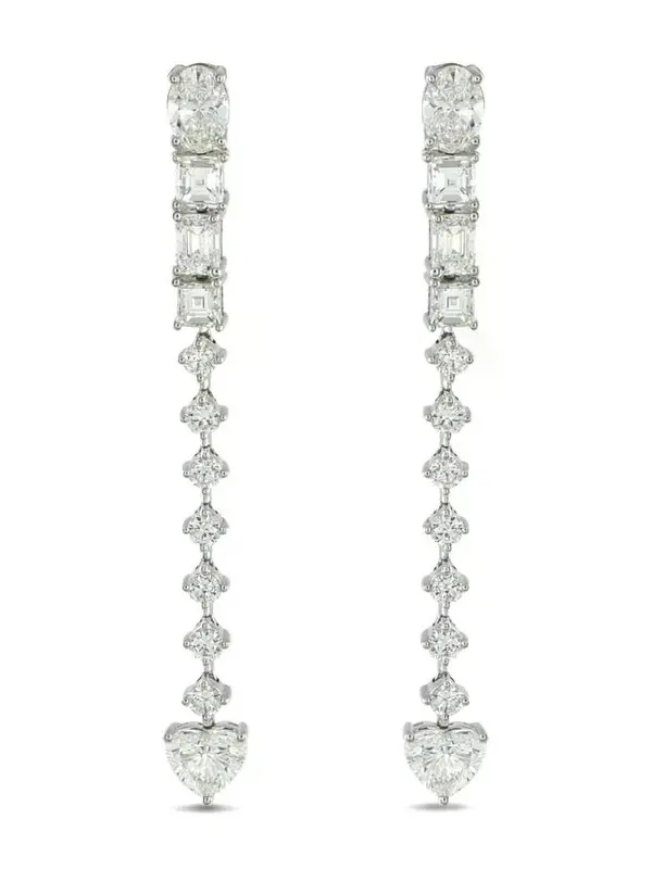 LB EXCLUSIVE 18k White Gold Diamond Earrings - Silver