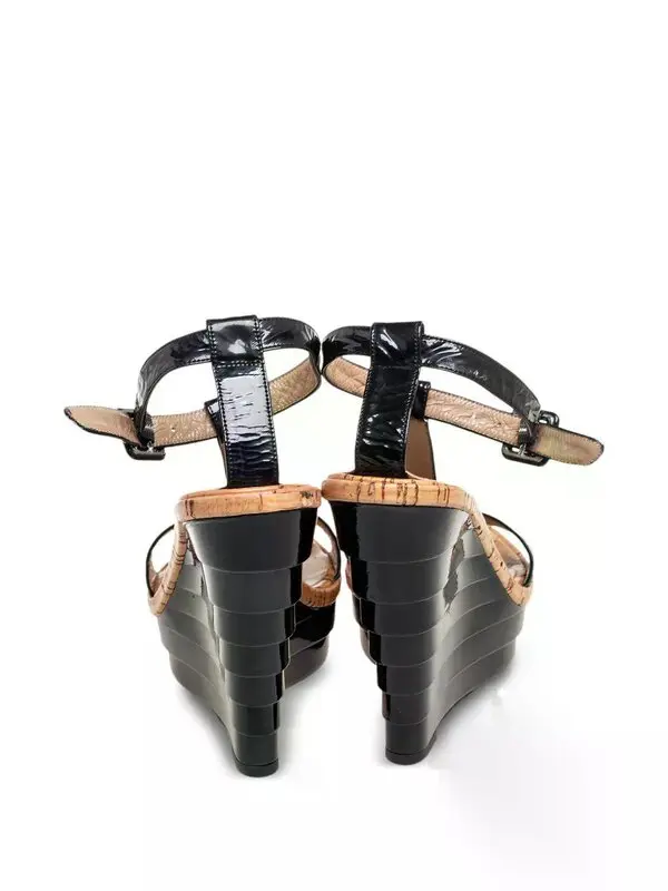 LE SILLA 130mm T-strap Wedge Sandals