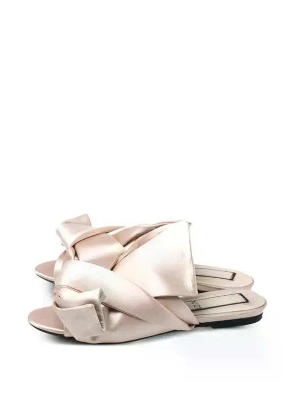 N°21 Satin Knot Sandals - Neutrals