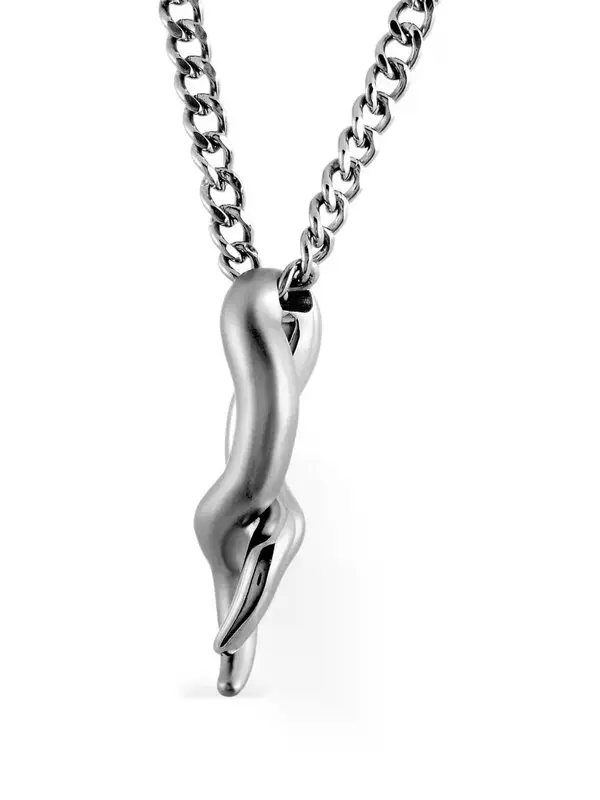 SWATCH Stainless Steel Statement Pendant Necklace - Silver