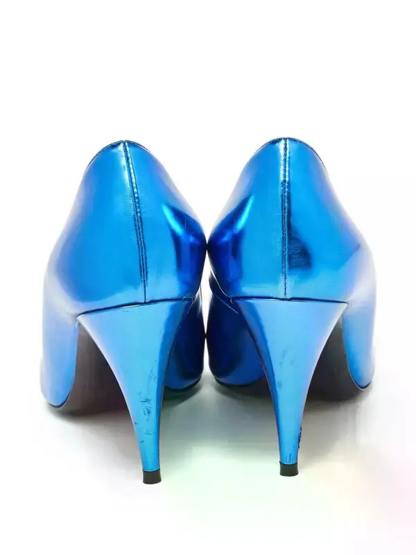 Saint Laurent 90mm Metallic Leather Pumps