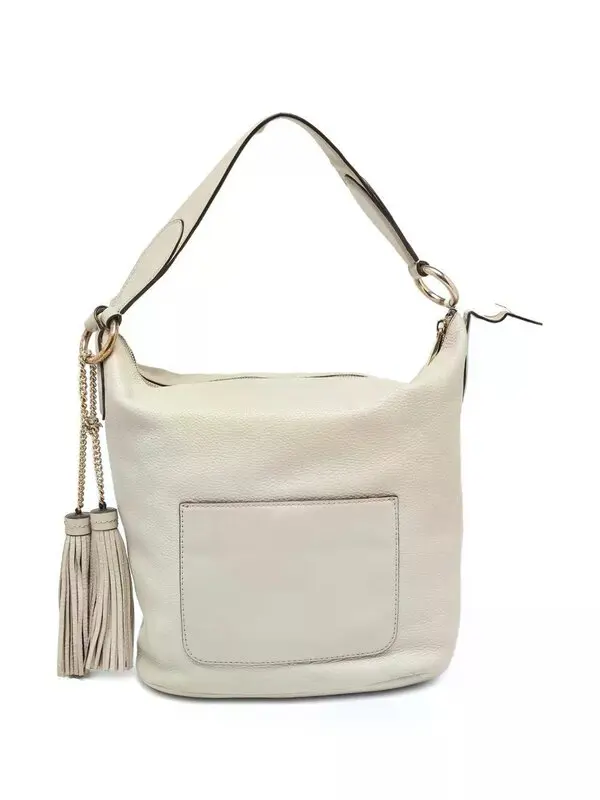 Michael Kors Elana Tasselled Shoulder Bag - Grey