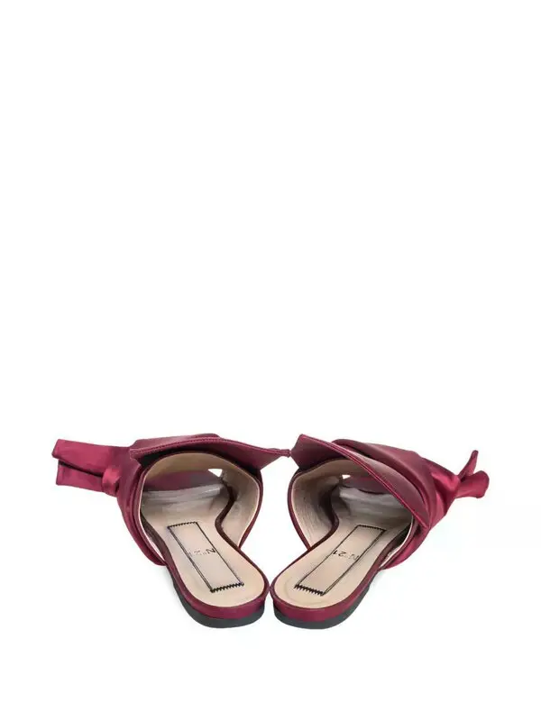 N°21 Satin Bow-detail Sandals - Red
