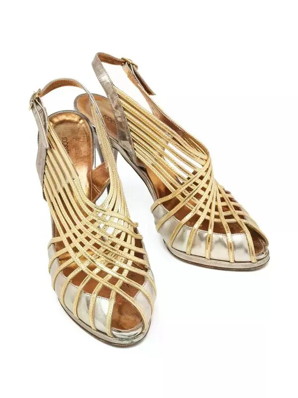 Roberto Cavalli 100mm Leather Heeled Sandals