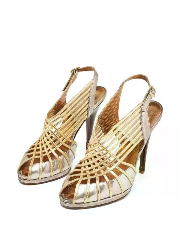 Roberto Cavalli 100mm Leather Heeled Sandals