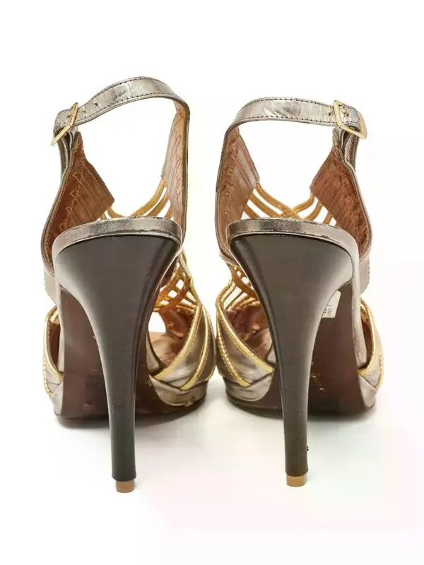 Roberto Cavalli 100mm Leather Heeled Sandals