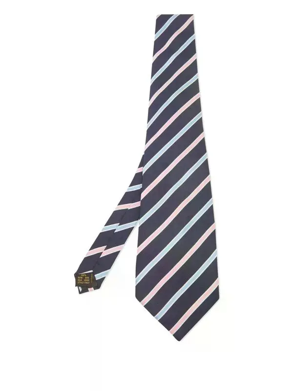 Ermenegildo Zegna Diagonal-stripe Silk Tie - Blue