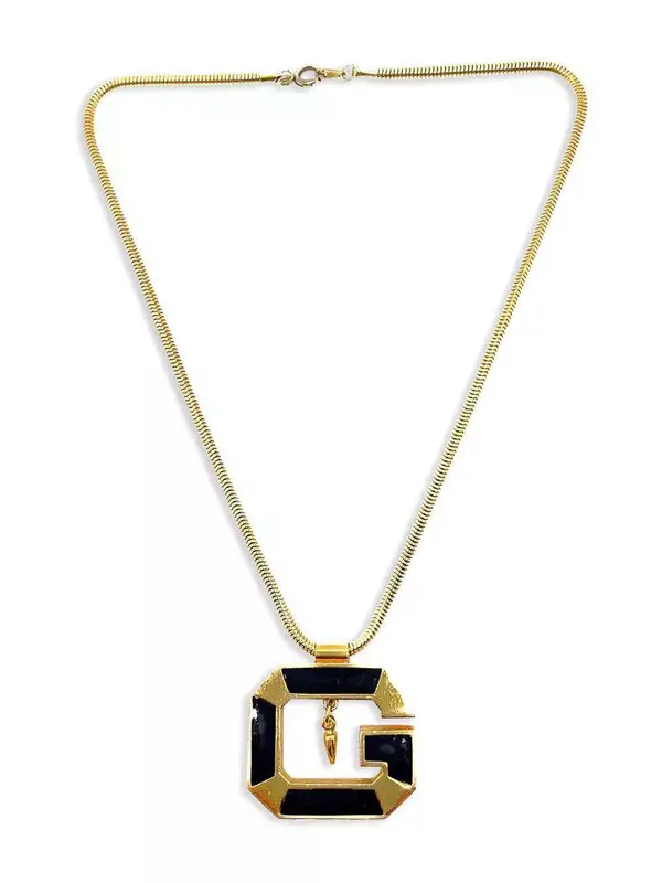 Givenchy 1980s G-pendant Necklace - Gold
