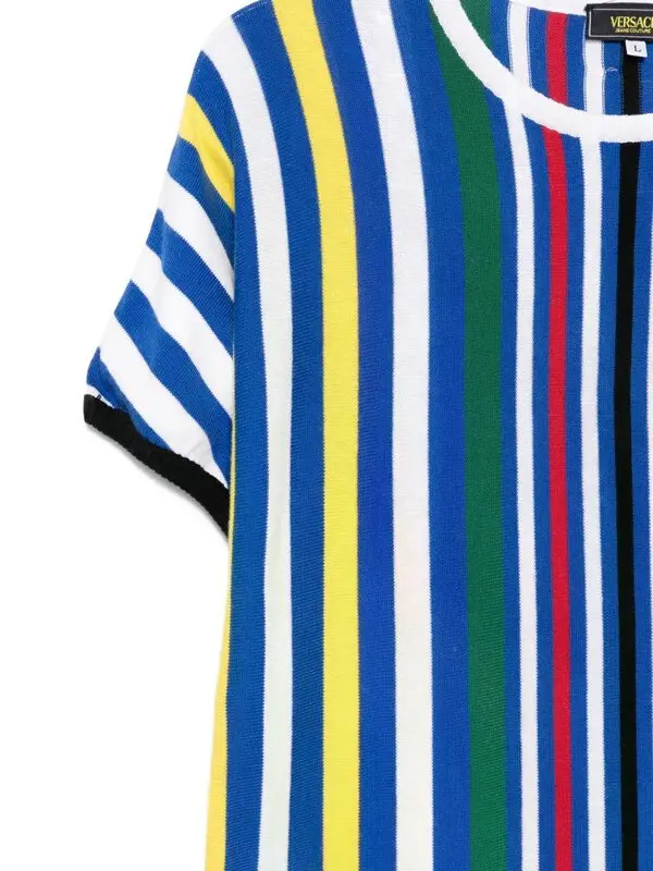 Versace 2000s Striped Cotton Sweater