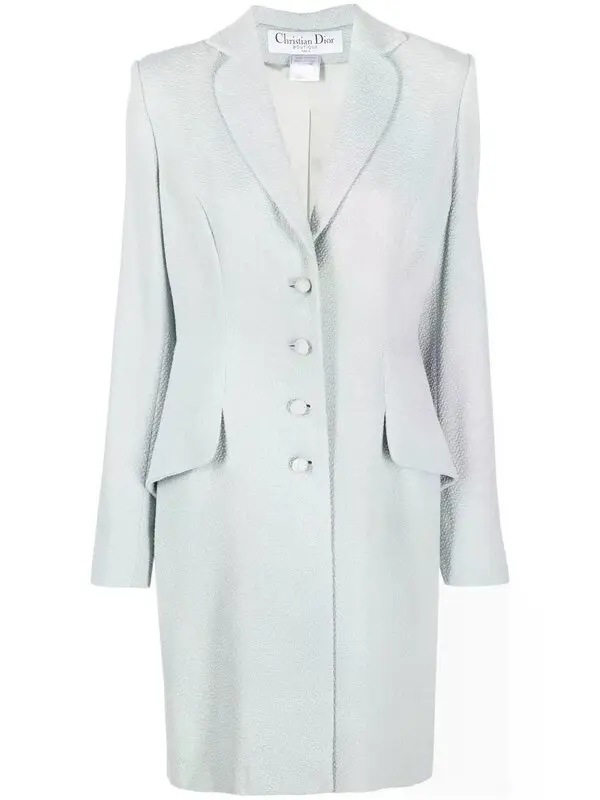 Dior 1990s Single-breasted Textured Coat