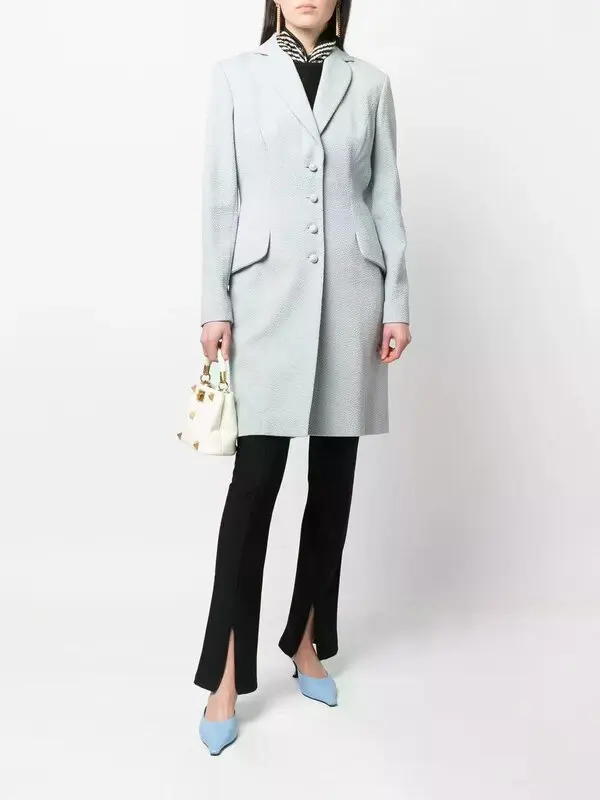 Dior 1990s Single-breasted Textured Coat
