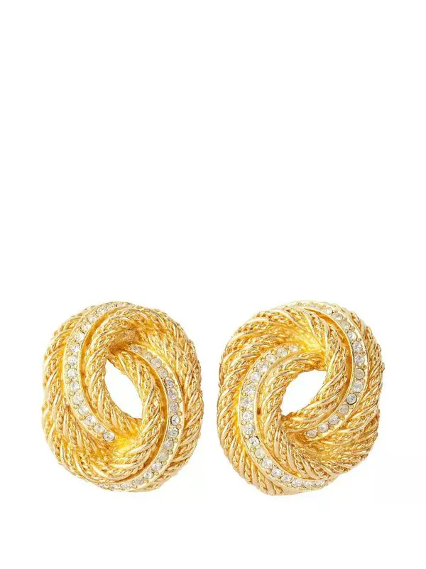 Dior 1970s Knot Clip-on Earrings - Metallic