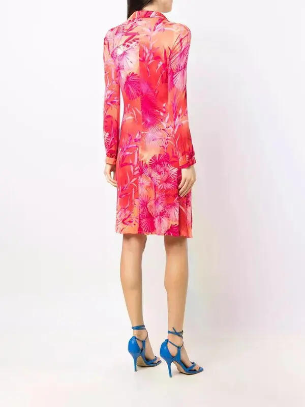 Versace 2000s Jungle Print Silk Dress