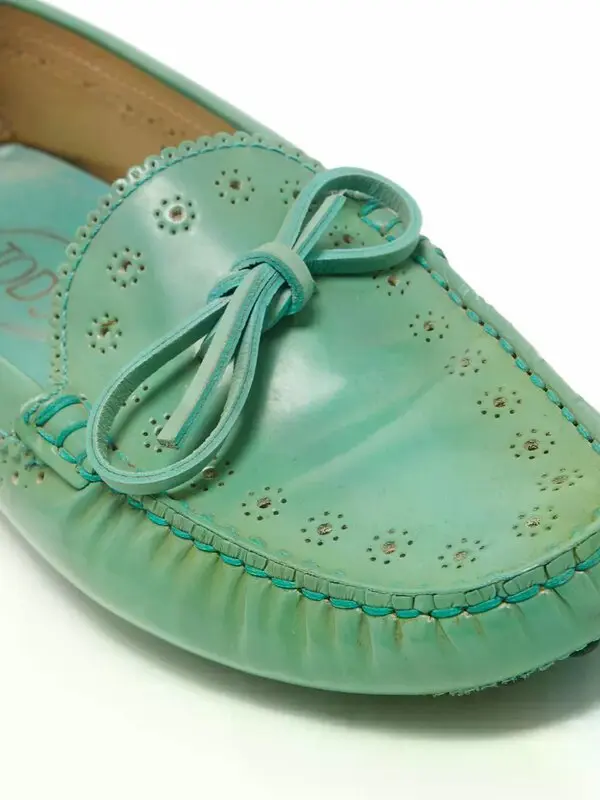 TOD'S Leather Loafers - Green
